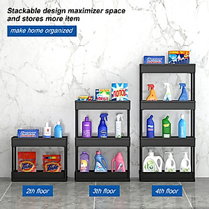 FENENIK 2 Tiers Under Sink Organizer, Bathroom Cabinet Storage Drawer Organizer with Sliding Shelf, Multi-purpose Kitchen Sink Organizer with 4 hooks and Hanging cup for Narrow Spaces