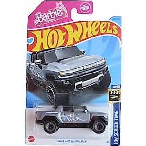 Hot Wheels 2024 GMC Hummer EV, HW Screen Time 10/10 [Gray] Barbie The Movie 184/250