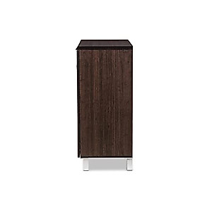Baxton Studio Wholesale Interiors Excel Sideboard Storage Cabinet, Dark Brown