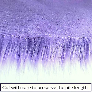 Bianna Lavender Light Purple Luxury Faux Fur Fabric, by The Yard, American Seller, Shag Shaggy Material for Crafting, Sewing, Costumes, Fursuits, Home Decor (12x12 inches)