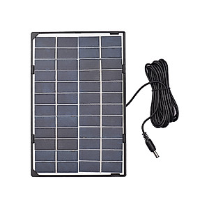 Andoer 6W 12V Solar Panel for Outdoor Security Camera Solar Cell with 10ft DC Output DIY Waterproof Solar Panel for Street Light Garden Lamp Home Fan Pump