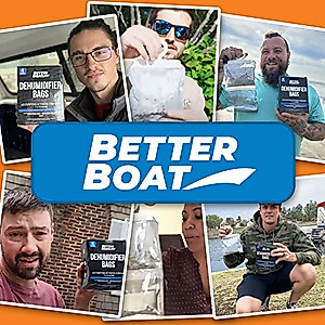 4 Packs Moisture Absorbers Boat Dehumidifier Moisture Absorber Hanging Bags and Charcoal to Get Rid of Smell & Remove Damp Musty Humidity Smell | Unscented Dry Basement Closet Home Car RV or Boating