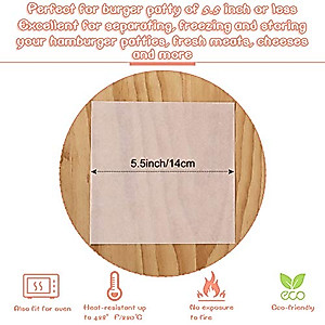 Square Patty Paper 5.5x5.5 Inch, Set of 300, Non Stick Patty Paper Sheets for Burger Press, Patty Serperate and Cake Baking,Freezing and Caramel Candy Wrappers