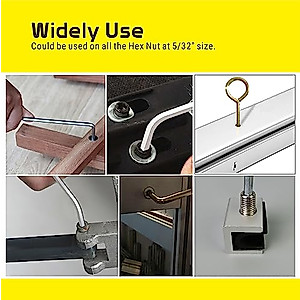 Siwil 5/32" Standard Hex Dogging Key, Allen Key Sets Wrench Fit on Keychain Push Bar Panic Exit Device Keys - 5 Pack