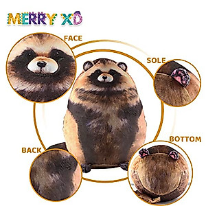 MerryXD Cat Plush Body Pillow, 13inch Soft Steppe & Kitten Plushies, Cute Stuffed Animals, Pallas Cat & Fox & Raccoon Plush Pillows, Comfortable Big Plush Toys Gifts for Kids, Girls, Boys, Girlfriend