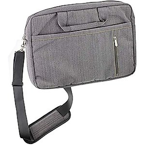 Navitech Grey Premium Messenger/Carry Bag Compatible with The Alienware AREA-51M Gaming 17.3 Inch Laptop