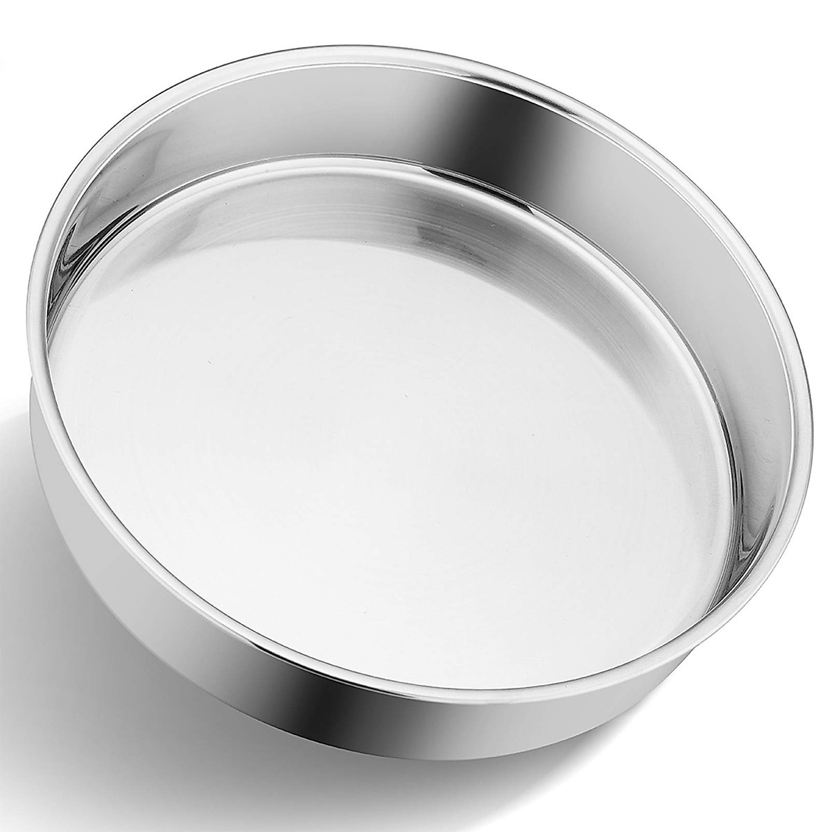 9½-inch Round Cake Pan, P&P CHEF Stainless Steel Bakeware Cake Pan, Easy Releasing & Cleaning, Oven & Dishwasher Safe, Round/Sliver