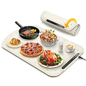 Food Warming Mat for Buffet, VEPOKA Electric Warming Tray to Keep Food Warm at Party, Silicone Heating Mat with 7 Temperature Levels& Auto Shut-Off, Food Warmers for Parties, Gatherings, Everyday Use