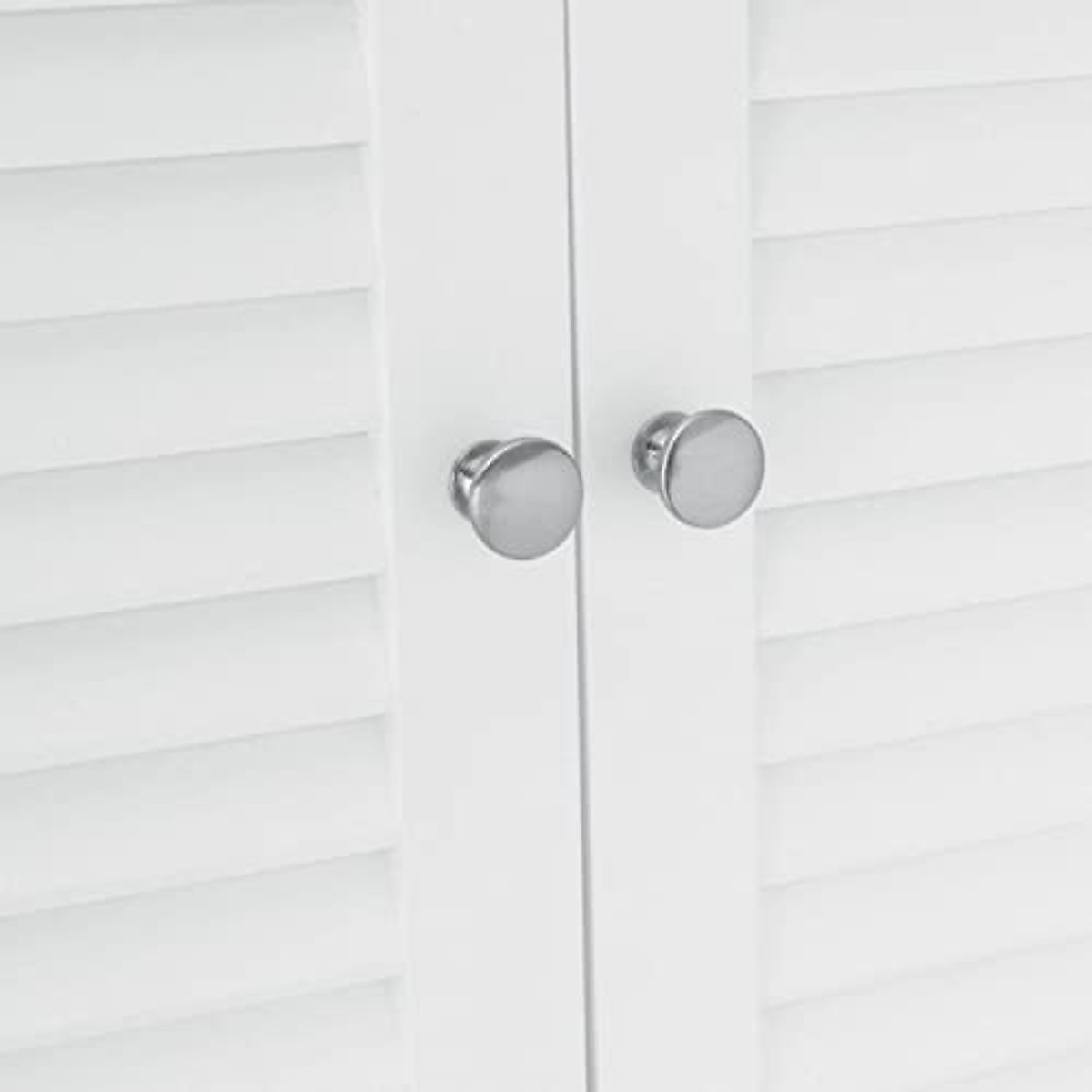 Over The Toilet Storage Cabinet with Adjustable Shelf, Bathroom Organizer Storage Rack, Two Doors, White Over Toilet Bathroom Organizer Paint Smooth Panels and A Black Paint Faux Marble Panel