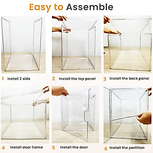 Bread Box,Large Bread Boxs for Kitchen Countertop - 4 Layers Adjustable Bread Storage Container, Clear Boxes for Kitchen Counter, Breads Box Airtight,Bread Holder,Perfect for Bagel, Muffins