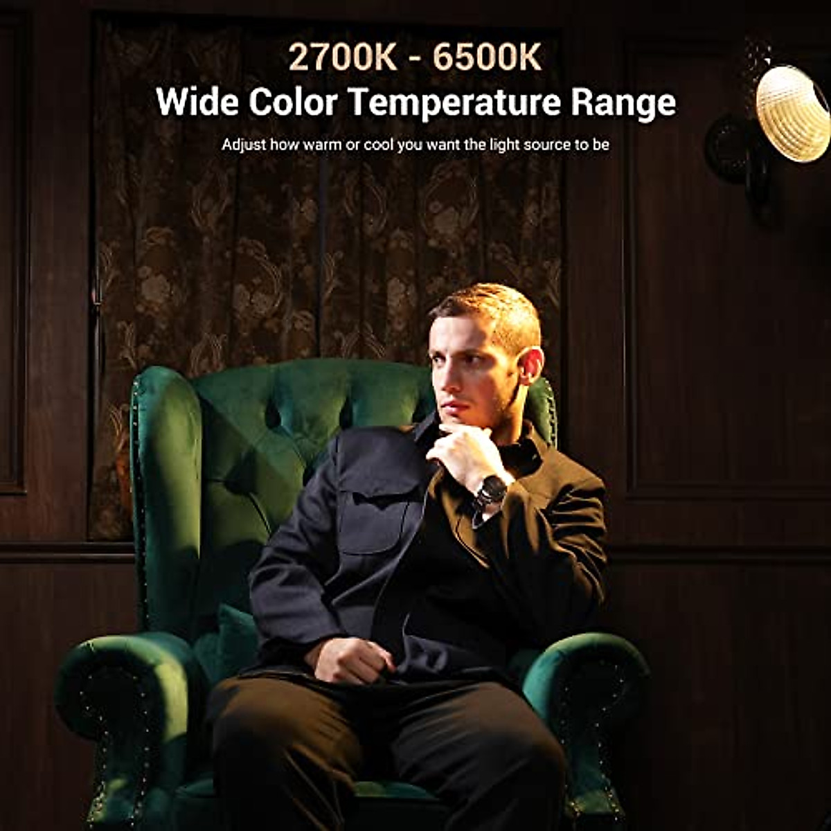 SmallRig RC 120B 120W Bi-Color Cob Video Light 52800Lux@1m 2700K-6500K On-Board and SmallGoGo App Control, TLCI 96+ CRI 95+,9 Lighting Effects Support AC Adapter & 14.4V/26V V-Mount Battery-3471