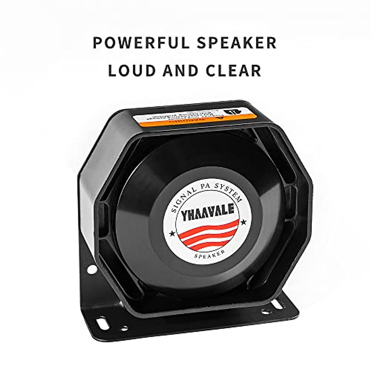 YHAAVALE MP3 Multifunction Police Siren,Bluetooth Y300 Amplifier,Metal Flat Speaker,Electric Emergency Signal Division PA System for Vehicles