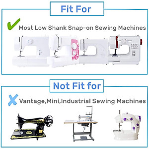 Kalevel Blind Stitch Hem Foot Sewing Machine Presser Feet Foot Compatible with Most Low Shank Snap-On Singer, Brother, Babylock, Janome, Elna, Euro-Pro, Simplicity, White, Juki, New Home and More
