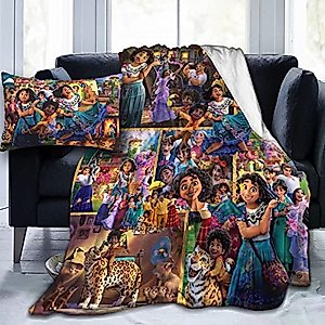 2pcs Cartoon Throw Blanket/Pillowcase Lightweight Plush Cozy Soft Air Conditioner Blankets 50"x40"