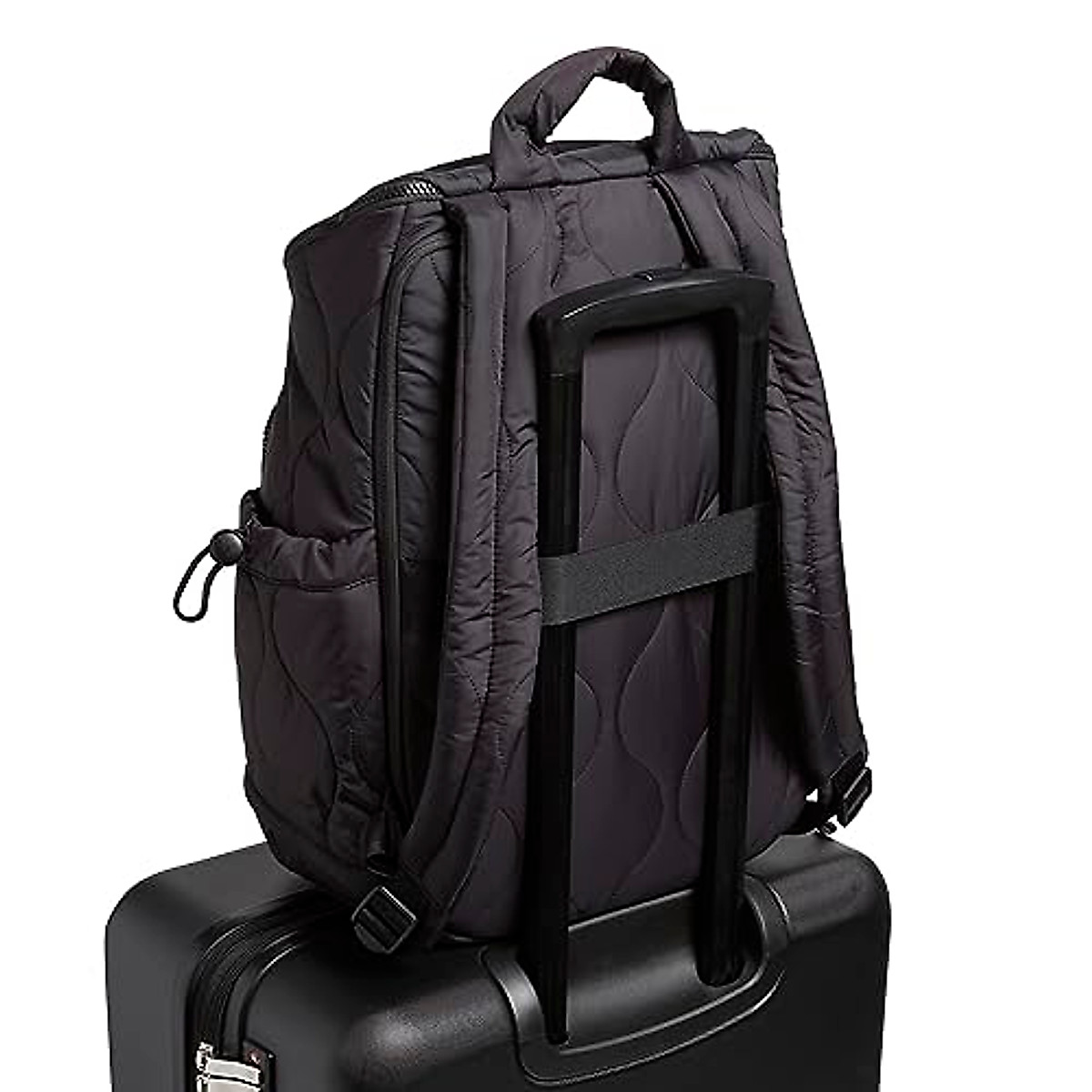 Vera Bradley Featherweight Commuter Backpack Travel Bag, Black