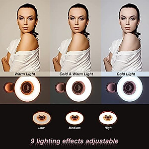 Macro Lens for iPhone and Android with Mini Clip Ring Light, Portable Rechargeable Dimming, for Smart Phone Photography, Camera Video Recording, VLOG