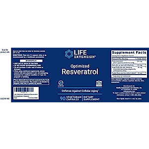 Life Extension Optimized Resveratrol, 90 Caps (Pack of 2)