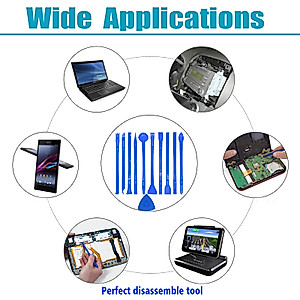 SYJINHUASY 12 Pieces Carbon Fiber Plastic Scraper Scratch Free Plastic Scraper Multi-Purpose Scraper Non-Scratch Pen-Shaped Cleaning Tool Easy for Cleaning Small and Narrow Space