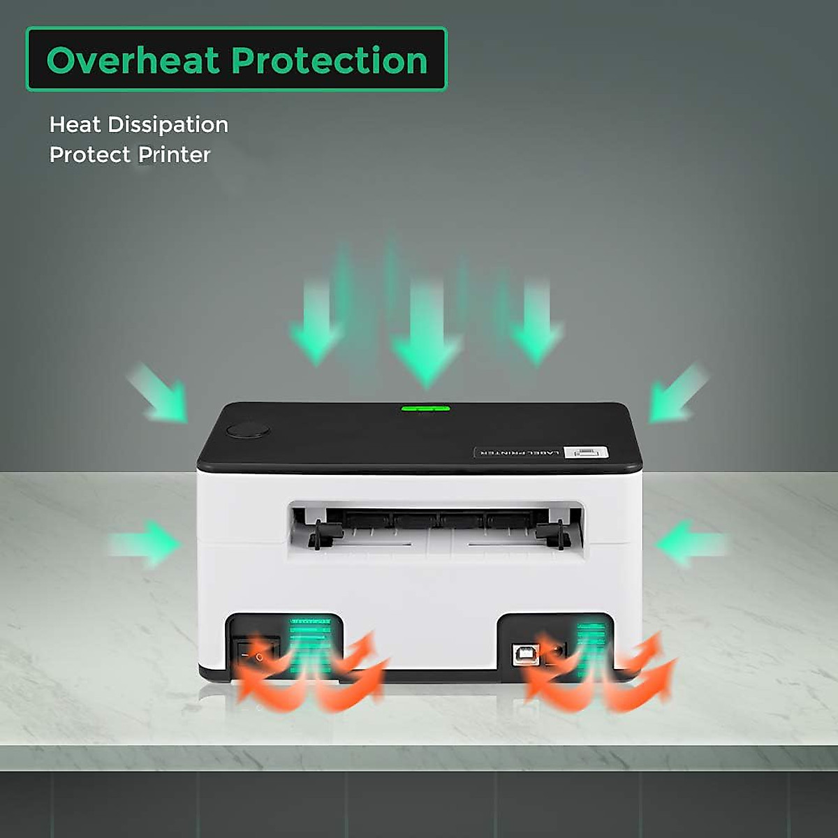 MUNBYN Blue Label Printer, 150 mm/s Thermal Shipping Label Printer for Shipping Packages, Compatible with UPS, USPS, FedEx, Industrial Label Makers