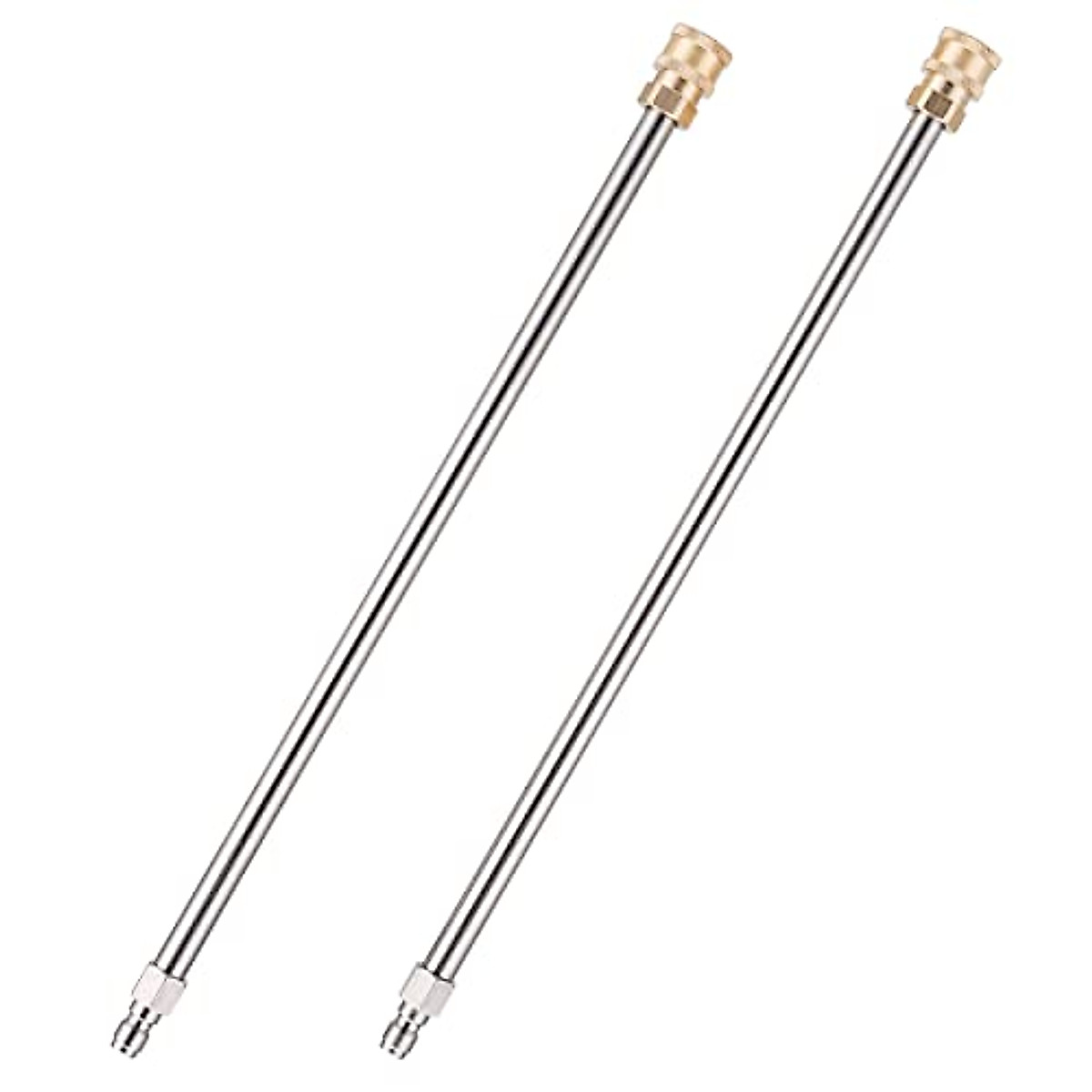 JOEJET Power Washer Extension Wand, 17 Inch Stainless Steel Pressure Washer Lance with 1/4 Inch Quick Connect, 2 Pack