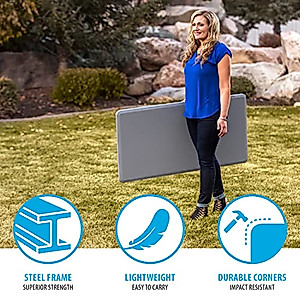 Lifetime 4-Foot Essential Folding Table, Gray