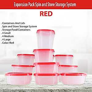 Expansion Pack For Use With Spin And Store Storage System As Seen on TV 12 Containers And Lids