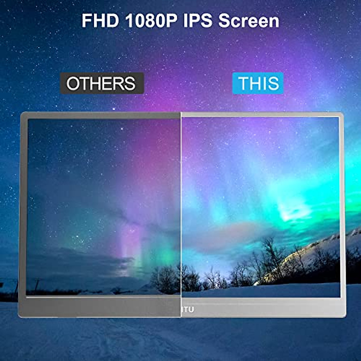 Lasitu Lightweight Portable Monitor 15.6 Inch FHD 1080P IPS VESA Portable Screen USB C Travel Monitor HDMI Gaming Monitor for Laptop PC MAC Cellphone Switch Xbox PS3-5 with Smart Cover