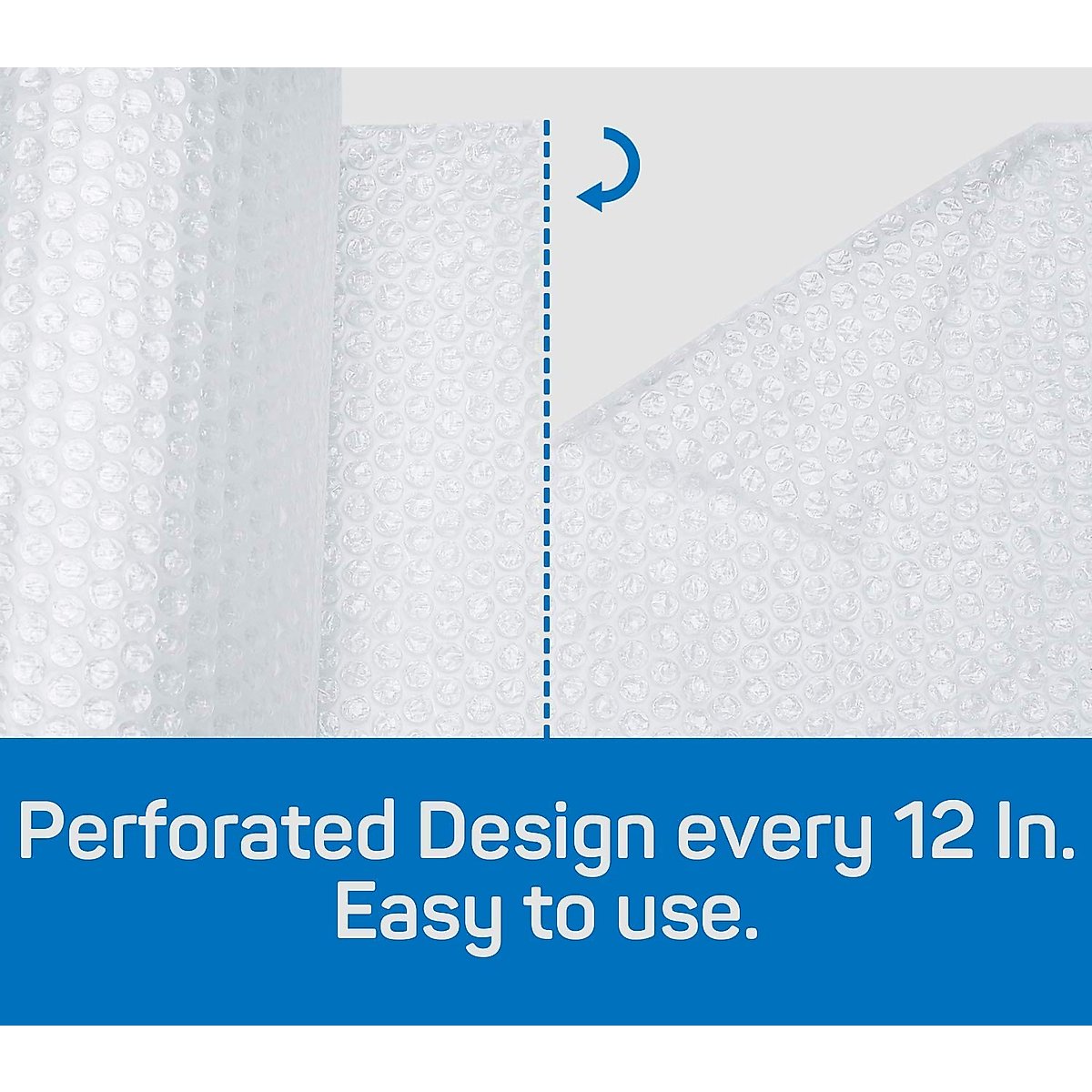 Bubble cushioning wrap 525 ft² (3 Rolls of 175 ft x 12" Wide) - 3/16" Small Bubble - Perforated Every 12''- With 10 Fragile stickers by Fresh Farm LLC