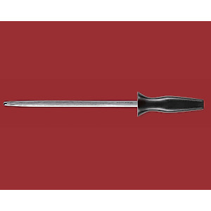 WOLF GOURMET 10" Honing Steel, Ergonomic for Comfort and Control, Forged High-Carbon Stainless Steel, 12.5 Degree Angle, Durable (WGCU190S)