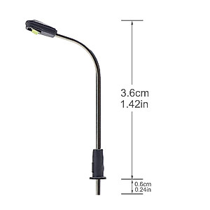 Evemodel LQS05WM 10pcs Model Railway Train Lamp Post 3.6cm or 1.42inch Street Light Warm White N Z Scale LEDs New