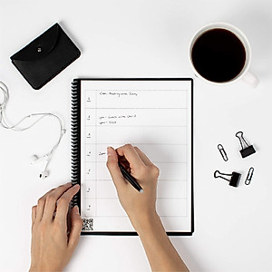 Rocketbook Fusion Smart Reusable Planner,Calendar,And Note Template Pages,Pack Of 2 (Blue & Gray) Reusable Notebooks (8.5" X 11") With 2 Pilot Frixion Pens & 2 Microfiber Cloths Included