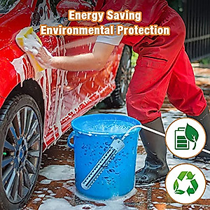 Soundfair Immersion Water Heater for Boiling Bathtub Water, Heavy Duty Submersible Bucket Water Heater with Metal Guard Cover to Heat 5 Gallons of Water in Minutes - U.S. Version