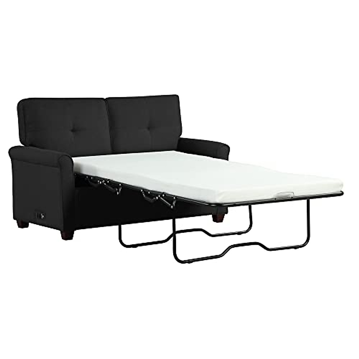 LifeStyle Solutions Convertible Sofa, Black