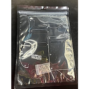 FLEOR 3Ply Black SSS 8 Hole Vintage ST Pickguard Backplate Tremolo Cavity Cover with Screw for Vintage ST Style Guitar Parts