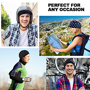 4Pcs Men Cooling Skull Cap Helmet Liner, Sweat Wicking Beanie Head Wrap Bicycle Hard Hat Motorcycle Football Cycling Running Hats Caps Women