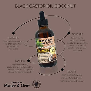 Jamaican Mango Black Castor Oil, Coconut, 4 Ounce