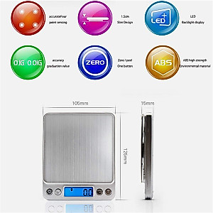 TXY 500/0.01g LCD Portable Mini Electronic Digital Scales Jewelry Pocket Scale Digital Kitchen Scale Tea Calibration Portable Medical Lab Weight Machine