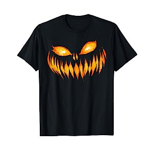 Jack O Lantern Scary Carved Pumpkin Face Halloween Costume T-Shirt