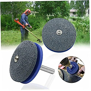 Eaarliyam Lawnmower Blade Sharpener, 1Pc (Bule) Garden Lawn Mower Grinder Wheel Stone Sharpener, for Power Drill Hand Drill Drill Repair Kit