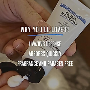 Baxter of California Oil Free Face Moisturizer with SPF15 for Men | UVA, UVB Defense | Fragrance-Free | All Skin Types | 3.4 OZ