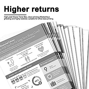 MYSEC TBFC505 TBFC50 Waste Cartridge， Compatible TB-FC30 TB-FC505 TB-FC415 Waste Toner Box, for Toshiba 4508LP 4515AC 4555C 5005AC 5015AC 5055C