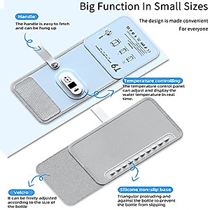 Portable Baby Bottle Warmer, USB Travel Milk Heat Keeper, LCD Display Travel Bottle Warmer with Precise Temperature Control, Water-Free Baby Bottle Warmer