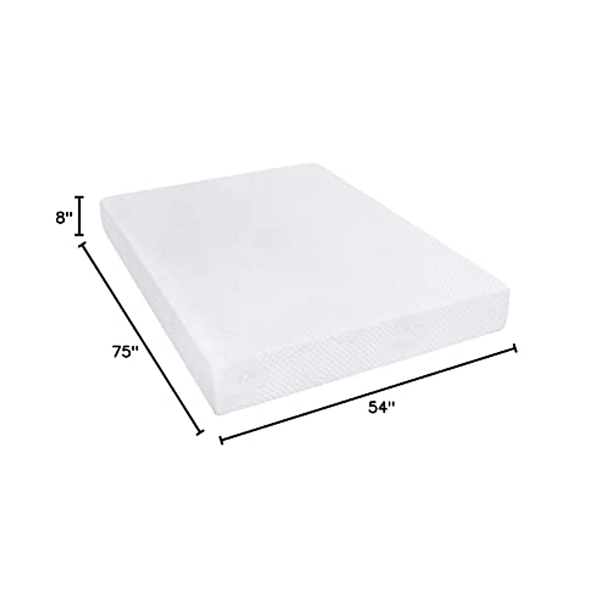 Olee Sleep 8 Inch Ventilated Convolution Memory Foam Mattress Full,Plush