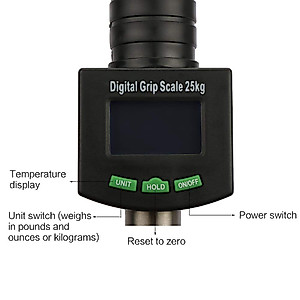 Yogayet Fish Lip Gripper with Digital Scale, 50lb/25kg Loading Capacity Fish Lip Grip,Water-Resistant Lip Grip with Tape Measure, Stainless Steel Fish Lip Grabber Fish Gripper Fishing Sale