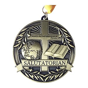 Grads4Good Christian Graduation Salutatorian Medal Proverbs 16:3