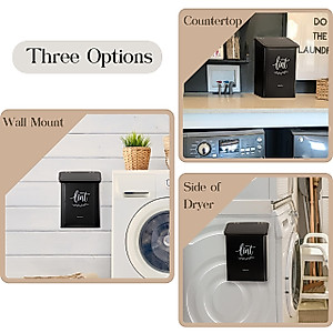 Perfnique Dryer Sheet Holder, Farmhouse Dryer Sheet Dispenser with Lid for Laundry Room Decor, Dryer Sheet Container, Laundry Sheet Holder for Laundry Room Organization, Dryer Sheet Box (Black, Sheet)