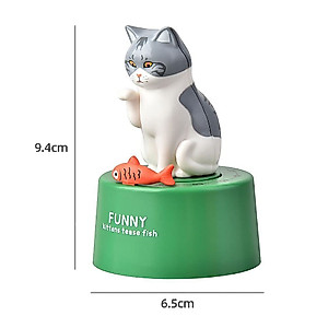 Golandstar Funny Cat Mechanical Timer 60 Minutes Kitchen Gadget Cooking Clock Loud Alarm Counters Manual Timer for Study (Orange) 6.5cm x 9.4cm GRB685 GRB685