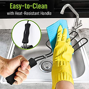 NutriChef Upgraded NutriChef Premium BBQ Grill Starter, Fire Ignition, Reusable Electric Charcoal Starter, Campfire, Fireplace, Outdoor Cooking Equipment - 600 Watt, Black (PKCHALT5)