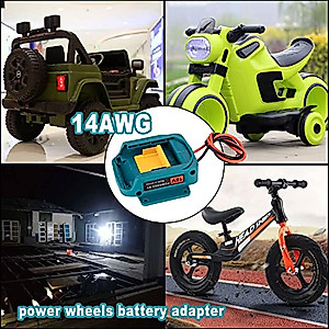 Q/A Battery Power Mount Connector Adapter for makita 18V Dock Holder with 14 awg Wires