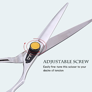 Professional Hair Cutting Scissors, 6.5 Inch ULG Barber Shears Scissors, Japanese Stainless Steel Haircut Scissors, Salon Razor Edge Series Hair Scissors with Adjustment Tension Screw